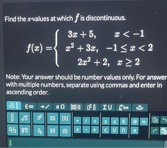 Solved Find the value of a that makes f continuous | Chegg.com