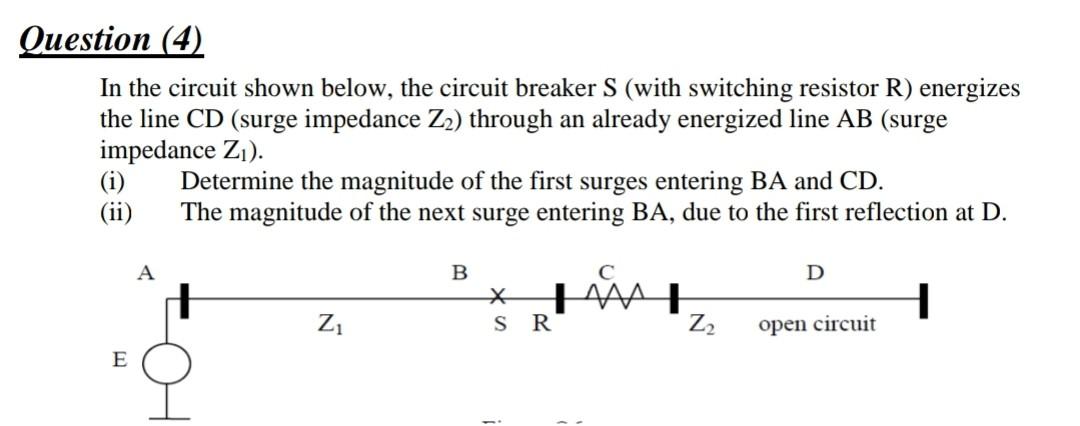 Solved In the circuit shown below, the circuit breaker S | Chegg.com