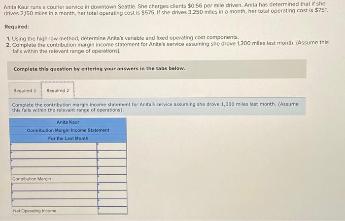 Solved E5-20 (Algo) Estimating Cost Behavior Using High-Low | Chegg.com