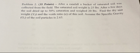 Solved Problem 2. (35 ﻿Points) - ﻿After a rainfall a bucket | Chegg.com
