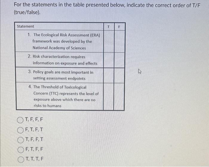 Solved there is not more detail ? its a true or false | Chegg.com