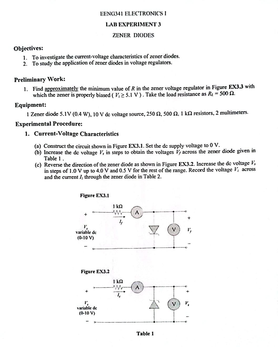 Solved (a) Construct the circuit shown in Figure EX3.3 with | Chegg.com