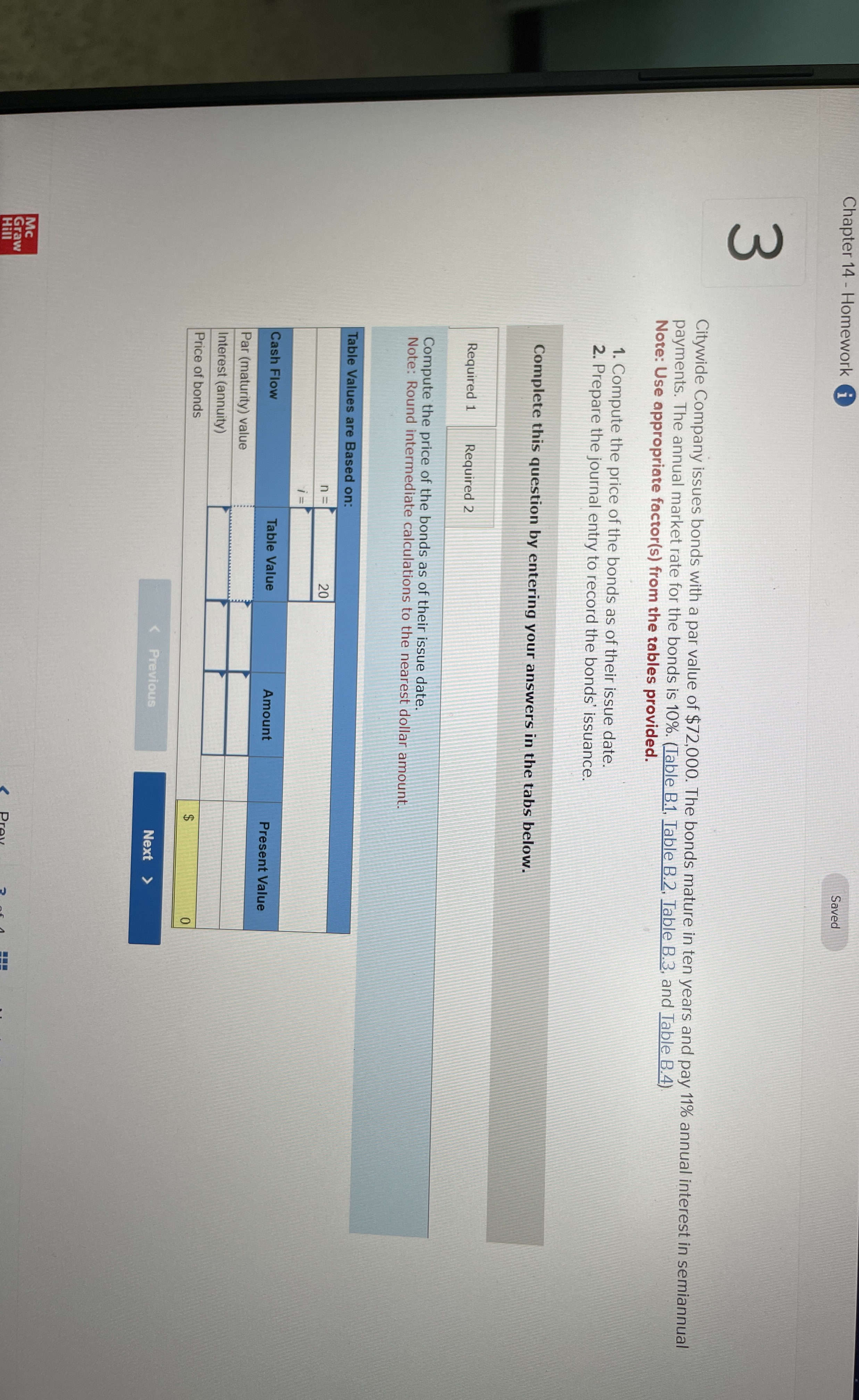 Solved Chapter 14 - ﻿Homework (i)Citywide Company issues | Chegg.com