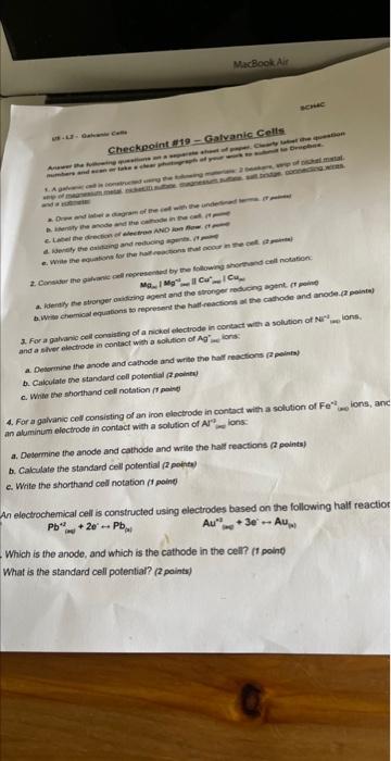 Solved a. Wrine chemical equibons to represant the hat | Chegg.com