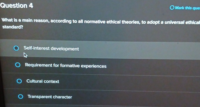 Solved Question 4Mark this queWhat is a main reason, | Chegg.com