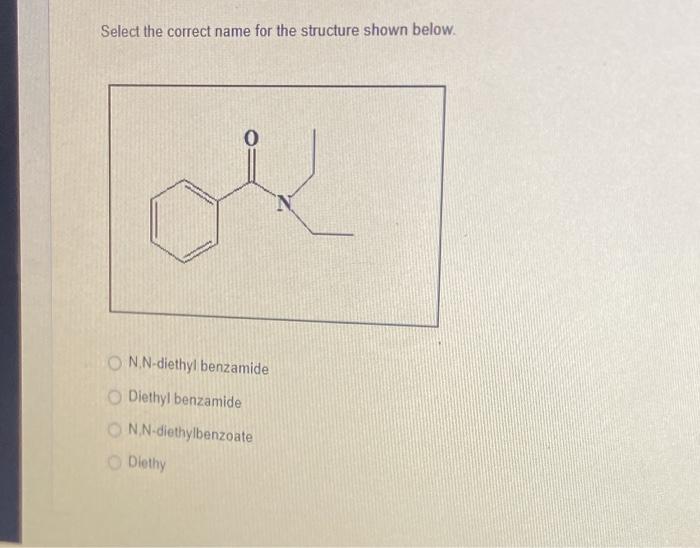 Solved Select the correct name for the structure shown | Chegg.com