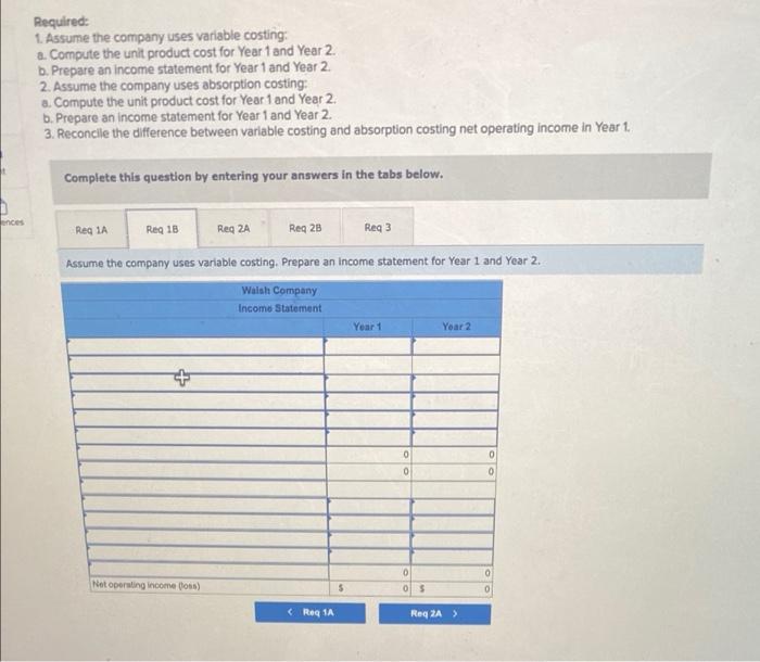 Solved 5 Exercise 7-9 (Algo) Variable and Absorption Costing | Chegg.com