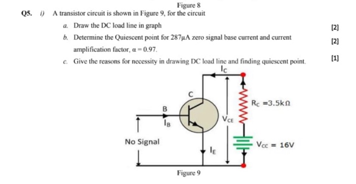 Solved Figure 8 Q5. i) A transistor circuit is shown in | Chegg.com