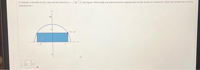 Solved y=49−x2 | Chegg.com