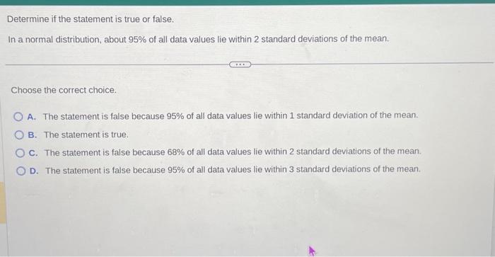 Solved Determine if the statement is true or false. In a | Chegg.com