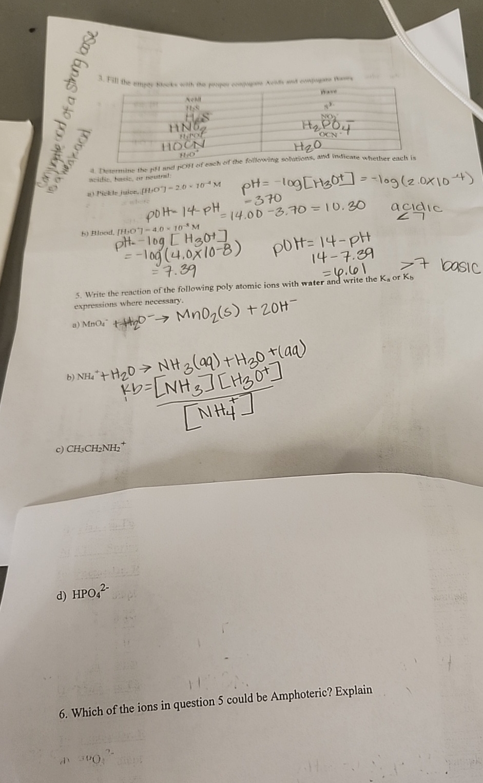 Solved Deremine ithe NH ﻿and poH of ench of the following | Chegg.com