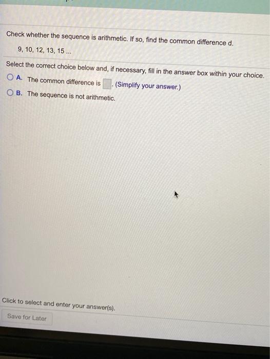 Solved Given an arithmetic sequence with ay = 0 and a21 = | Chegg.com