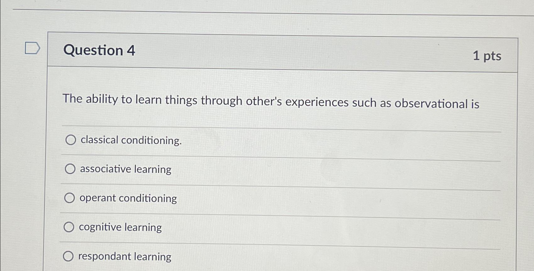 Solved Question 41 ﻿ptsThe ability to learn things through | Chegg.com
