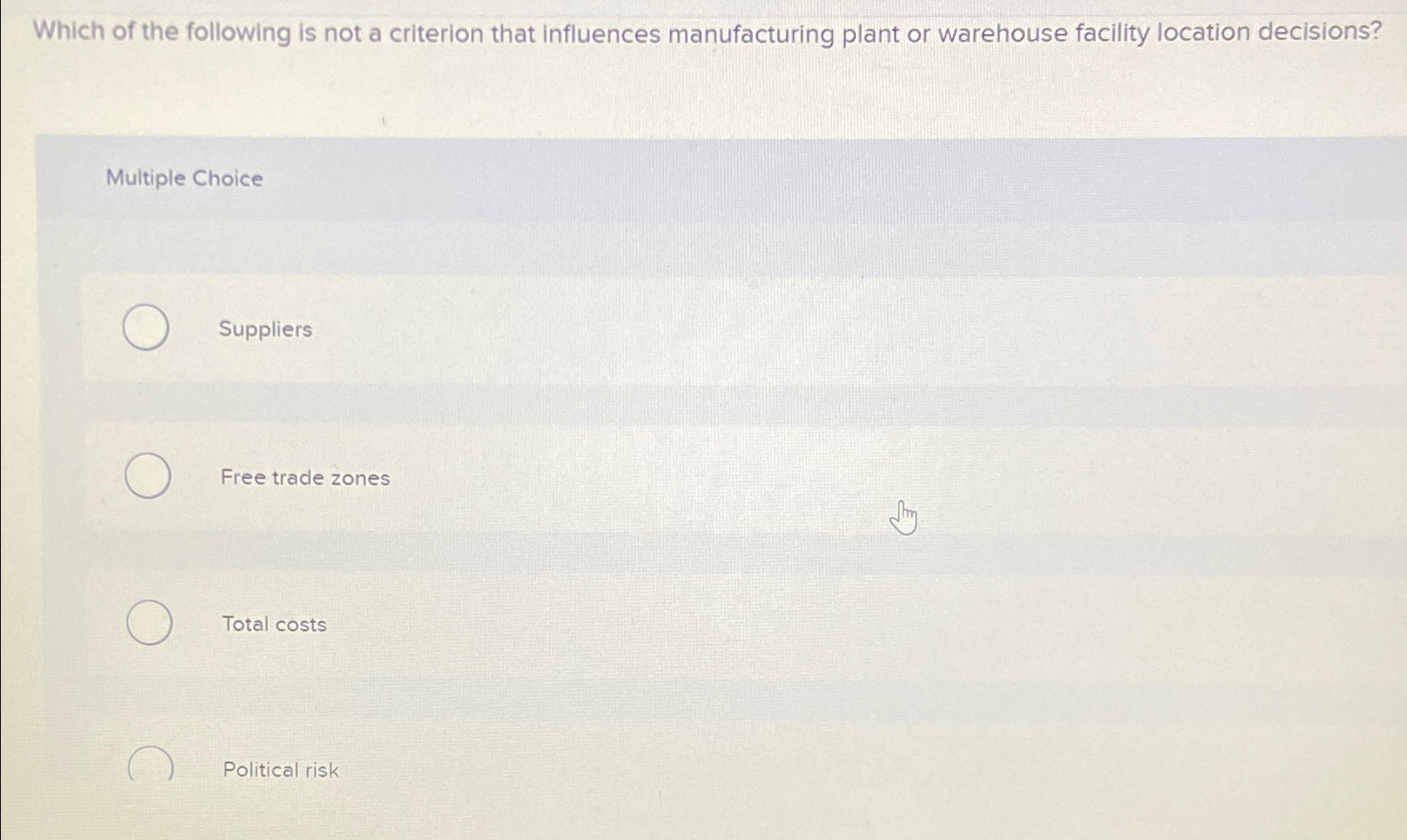 Solved Which of the following is not a criterion that | Chegg.com