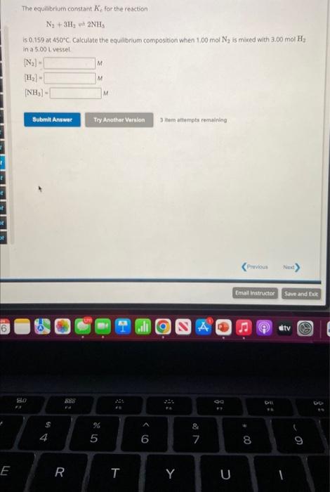Solved The equilibrium constant K0, for the reaction | Chegg.com