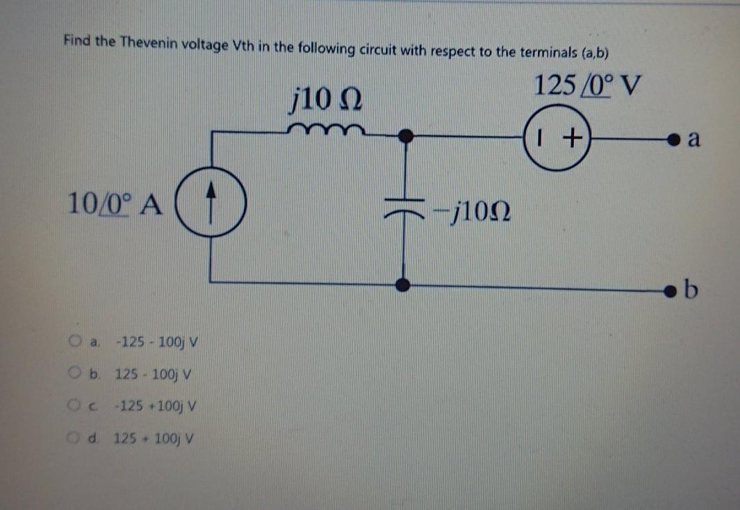 Solved Find the Thevenin voltage Vth in the following | Chegg.com