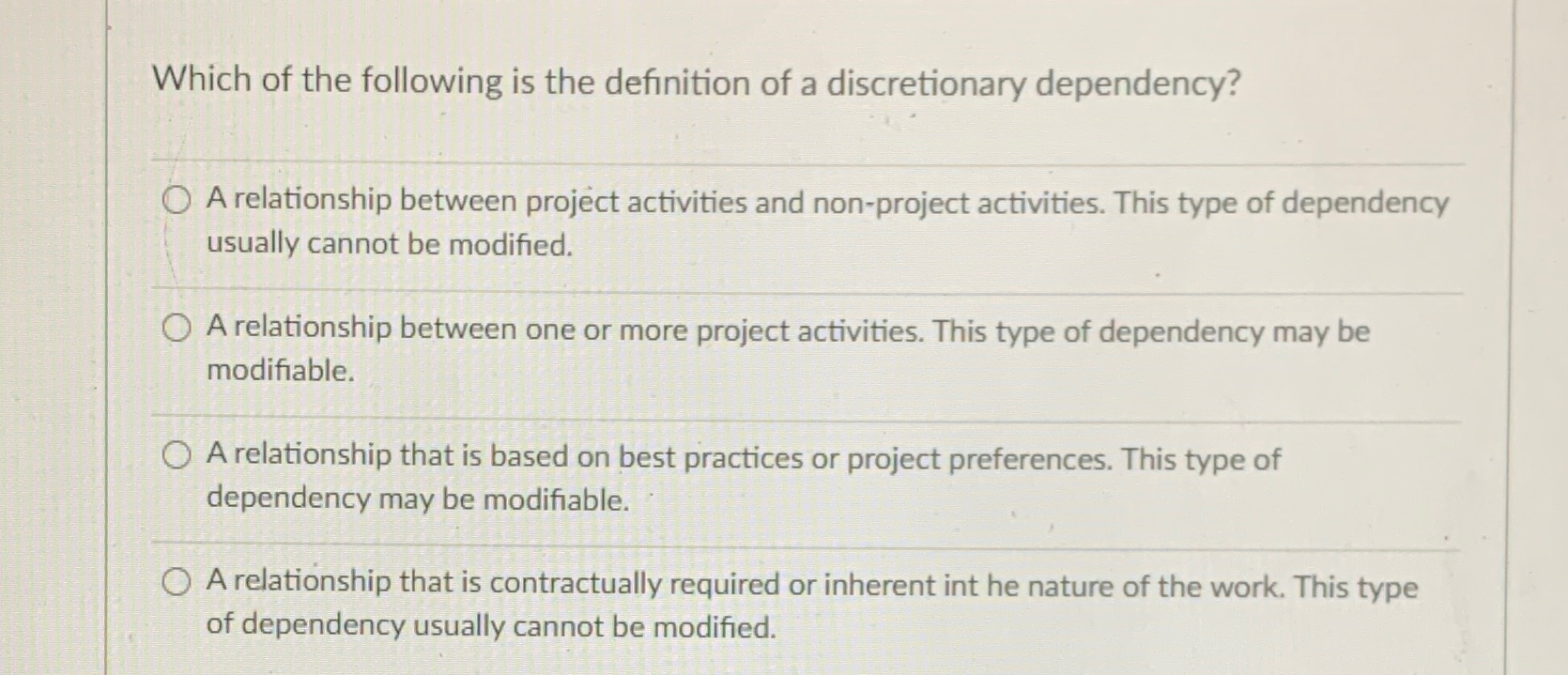 Solved Which of the following is the definition of a | Chegg.com