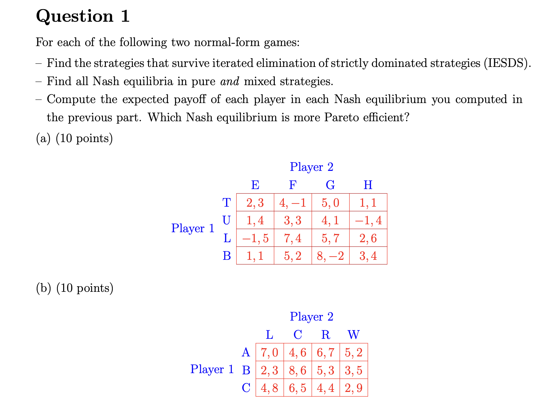 Solved Question 1For each of the following two normal-form | Chegg.com