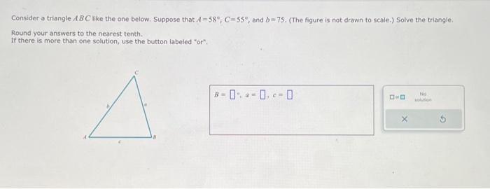 Solved Consider a triangle ABC like the one below, Suppose | Chegg.com