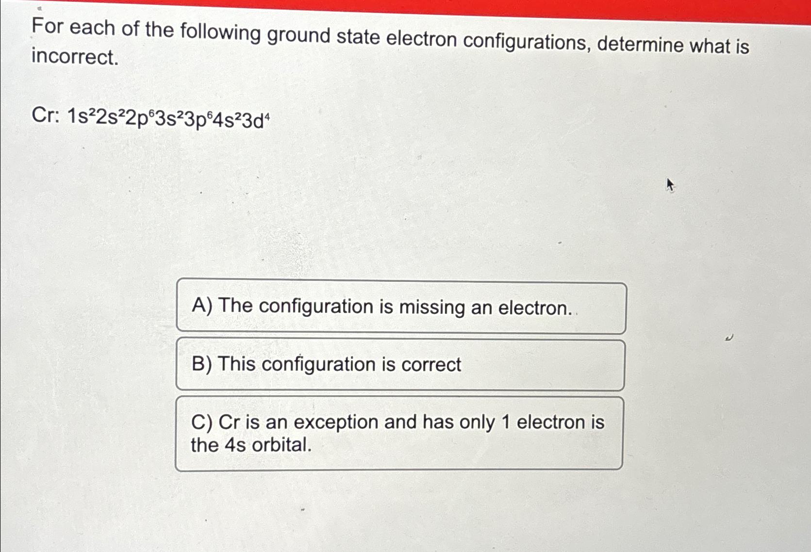 Solved For Each Of The Following Ground State Electron