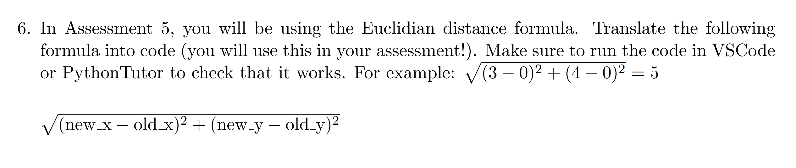 Solved In Assessment 5, ﻿you will be using the Euclidian | Chegg.com