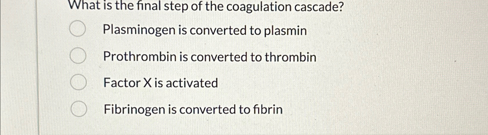 Solved What is the final step of the coagulation | Chegg.com