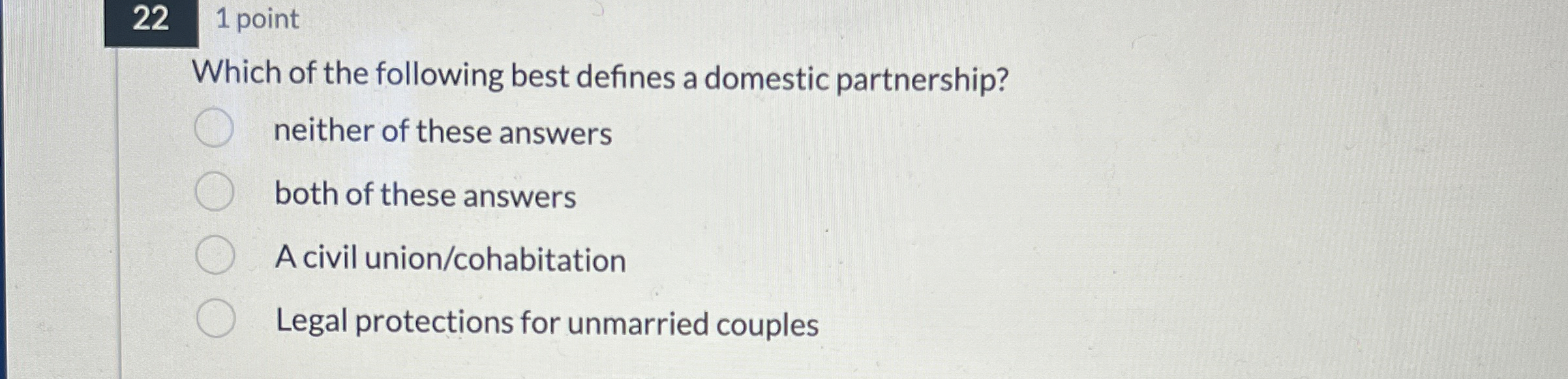 Solved 221 ﻿pointWhich of the following best defines a | Chegg.com