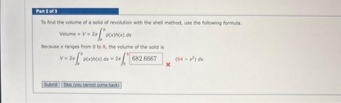 Solved Use the shell method to set up and evaluate the | Chegg.com