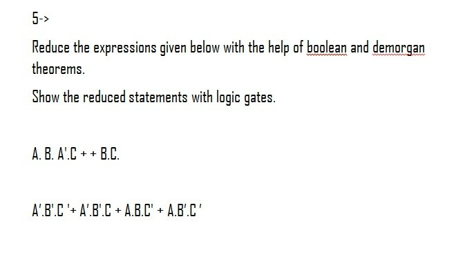 Solved 5-> Reduce the expressions given below with the help | Chegg.com