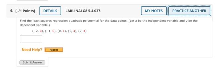 Solved Find the least squares regression quadratic | Chegg.com Solved Find the least squares regression quadratic | Chegg.com
