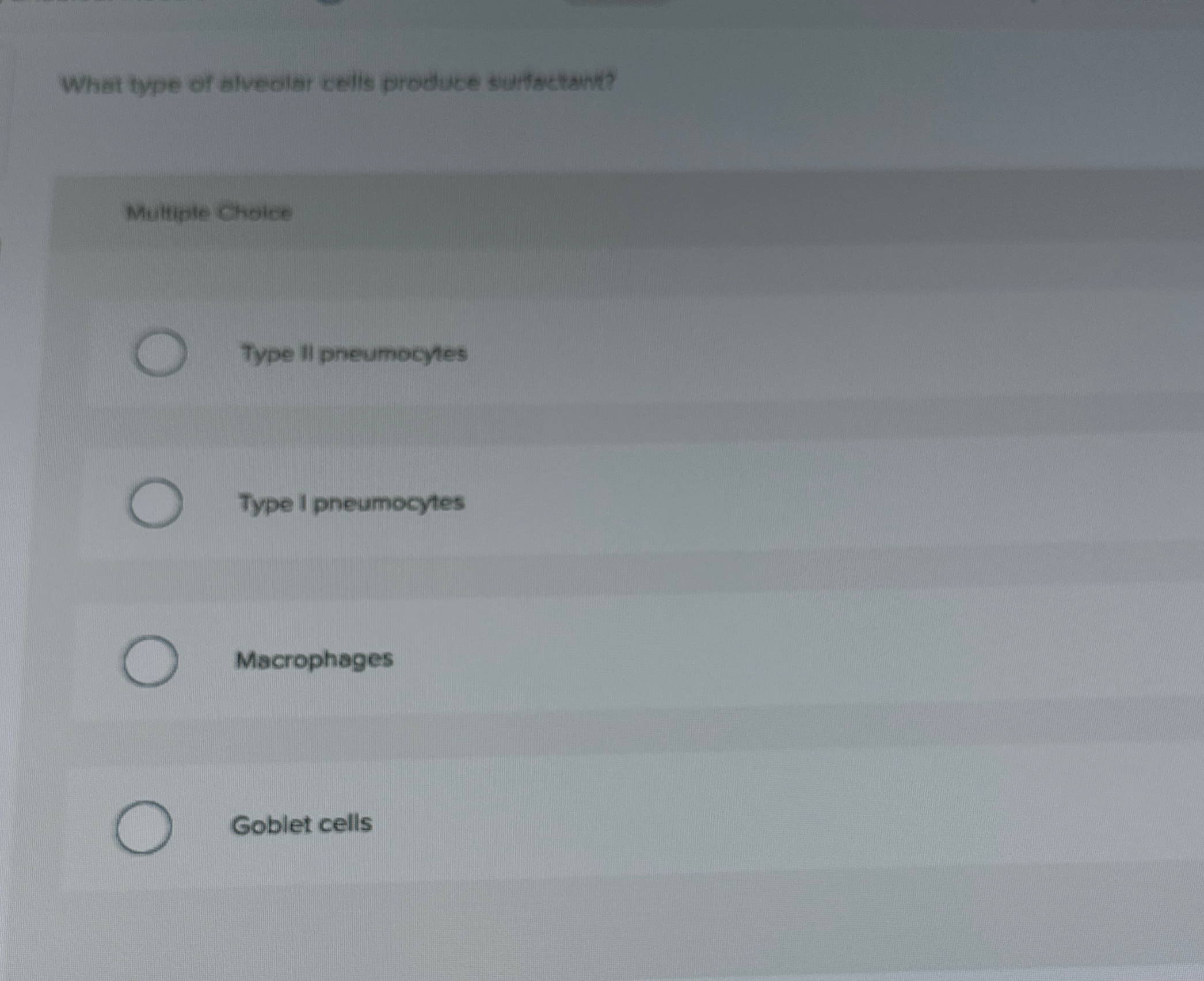 Solved What type of alveoler cells produce | Chegg.com