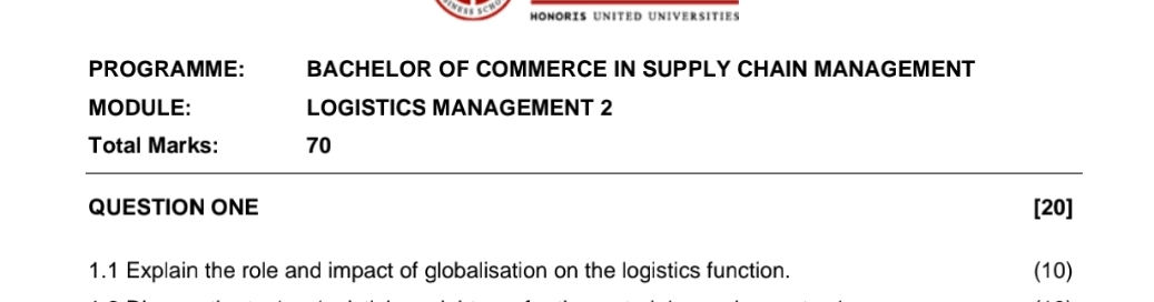 Solved ]1.1 ﻿Explain the role and impact of globalisation on | Chegg.com