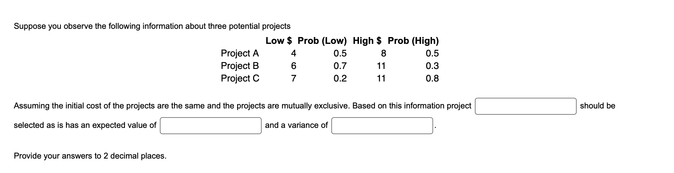 Solved Suppose you observe the following information about | Chegg.com