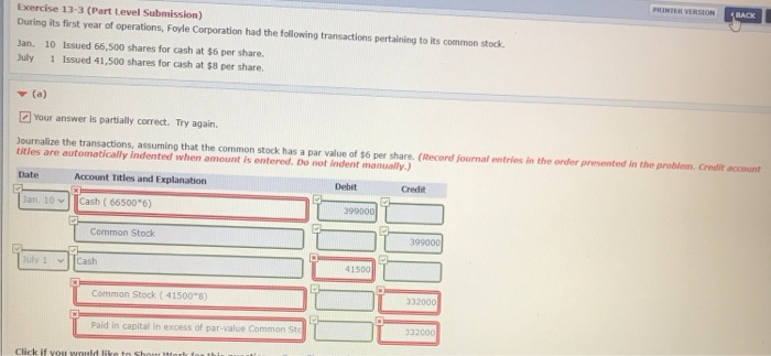 Solved Exercise 13-9 (Part Level Submission) Tran | Chegg.com