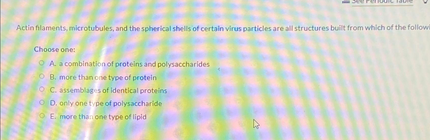 Solved Actin filaments, microtubules, and the spherical | Chegg.com
