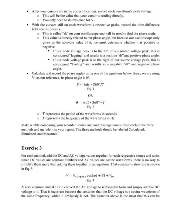 ELEC 2110 - Experiment 7 AC/DC Superposition Austin | Chegg.com
