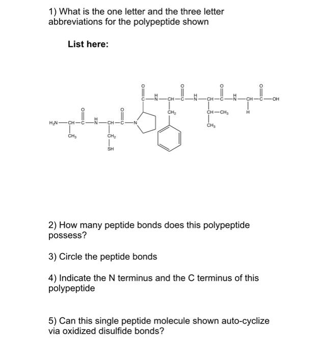 Solved 1) What is the one letter and the three letter | Chegg.com