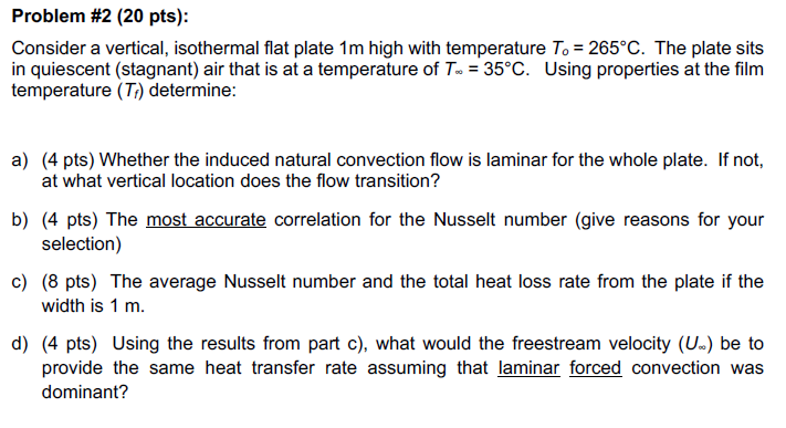 Solved Problem \#2 (20 ﻿pts): Consider a vertical, | Chegg.com