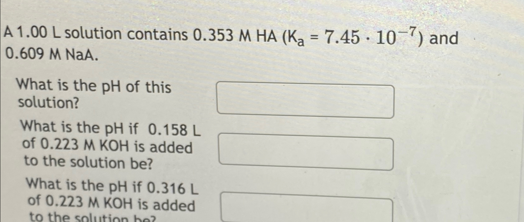 Solved A 1.00 ﻿L solution contains | Chegg.com