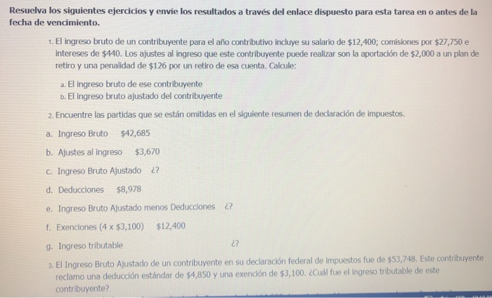 Resuelva los siguientes ejercicios y envie los | Chegg.com Resuelva los siguientes ejercicios y envie los | Chegg.com
