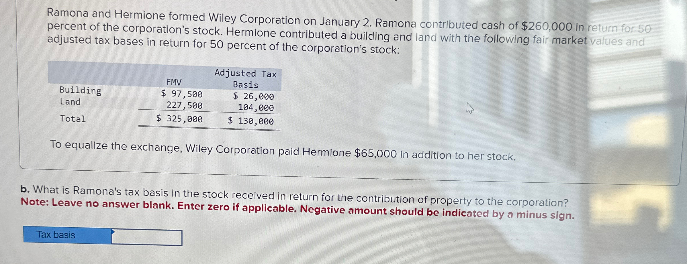 Solved Ramona and Hermione formed Wiley Corporation on | Chegg.com Solved Ramona and Hermione formed Wiley Corporation on | Chegg.com