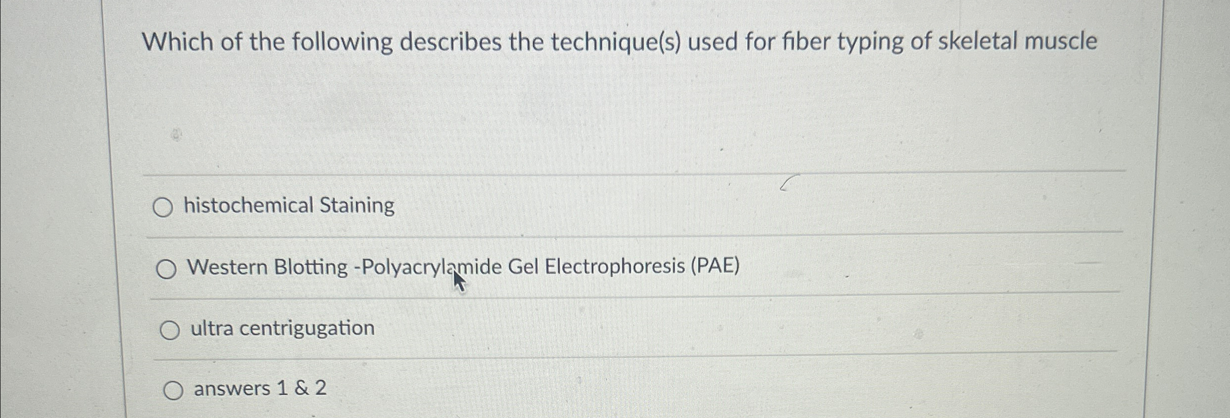 Solved Which of the following describes the technique(s) | Chegg.com