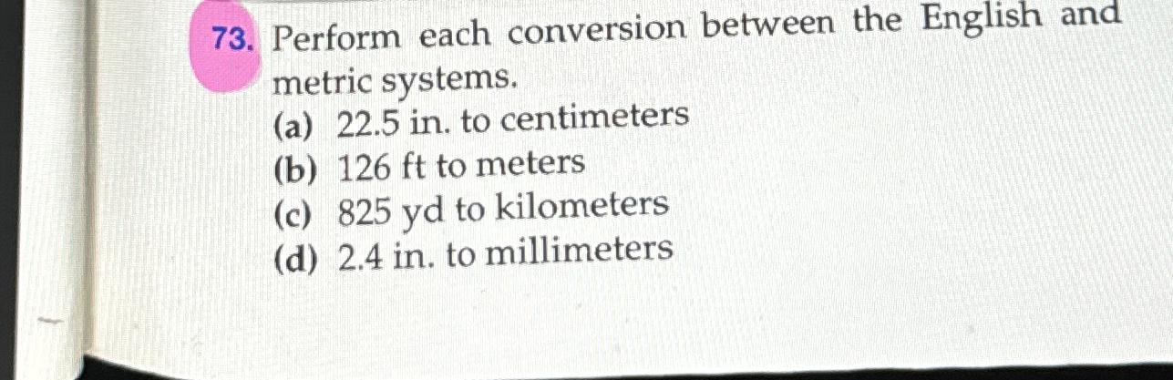 Solved Perform each conversion between the English and | Chegg.com