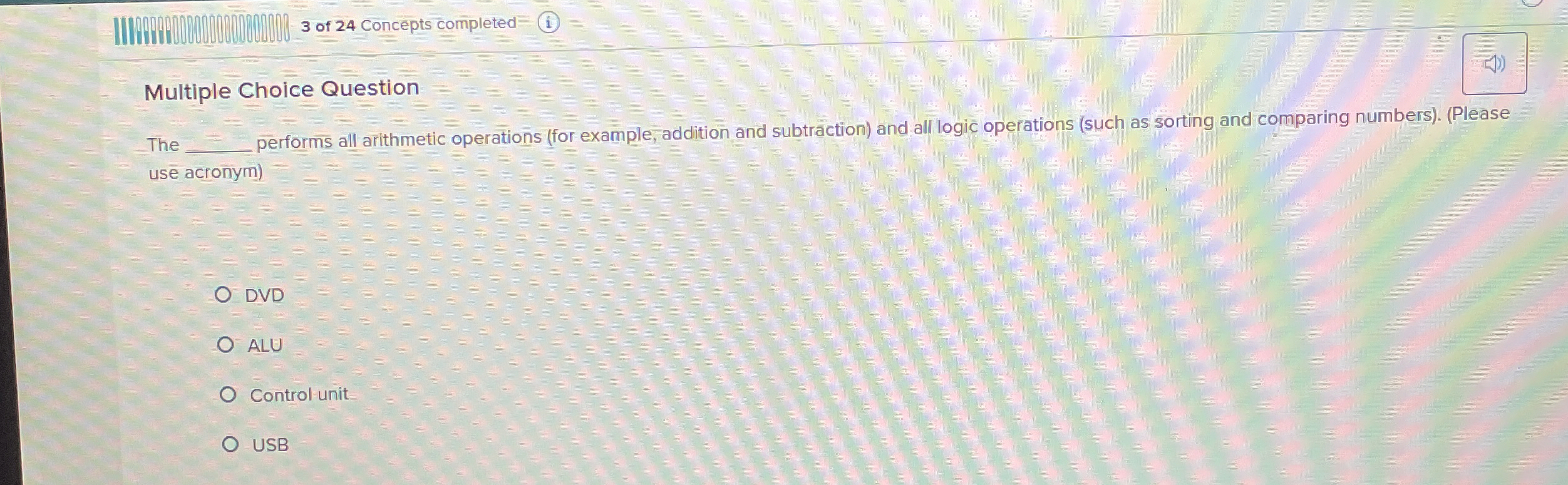 Solved Multiple Choice QuestionTheperforms all arithmetic | Chegg.com