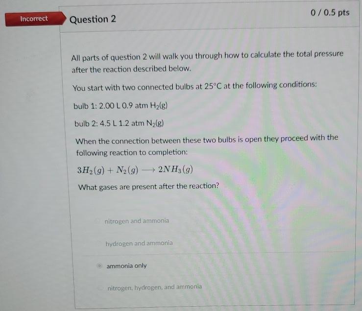 Solved Question 200.5 ptsAll parts of question 2 will walk | Chegg.com Solved Question 200.5 ptsAll parts of question 2 will walk | Chegg.com
