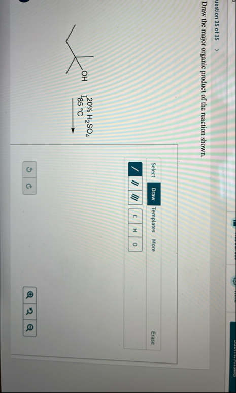 Solved uestion 35 ﻿of 35Draw the major organic product of | Chegg.com