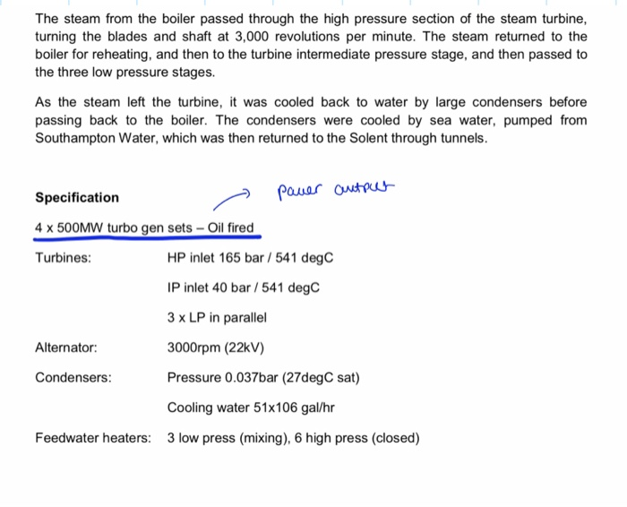 (4) Calculate the mass flow of steam in the cycle for | Chegg.com