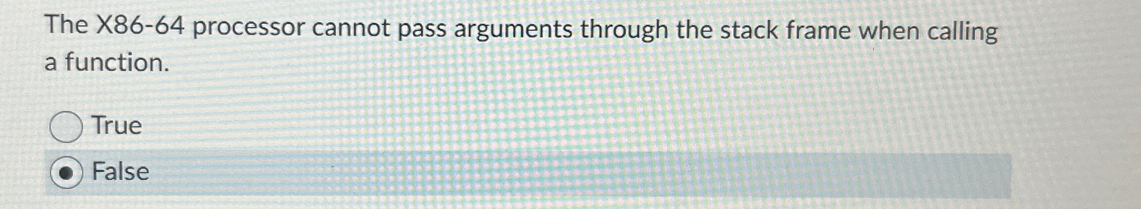 Solved The X86-64 ﻿processor cannot pass arguments through | Chegg.com