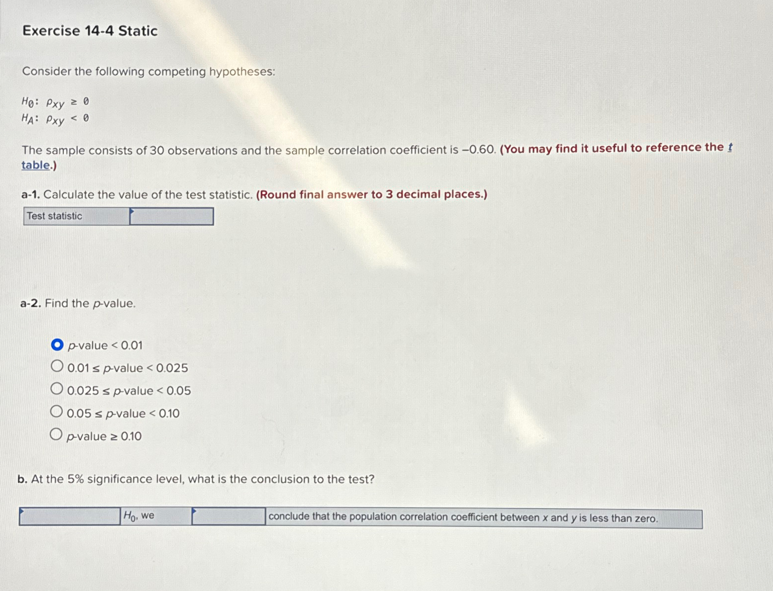 Solved Exercise 14-4 ﻿StaticConsider the following competing | Chegg.com