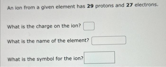 Solved An ion from a given element has 13 protons and 10 | Chegg.com